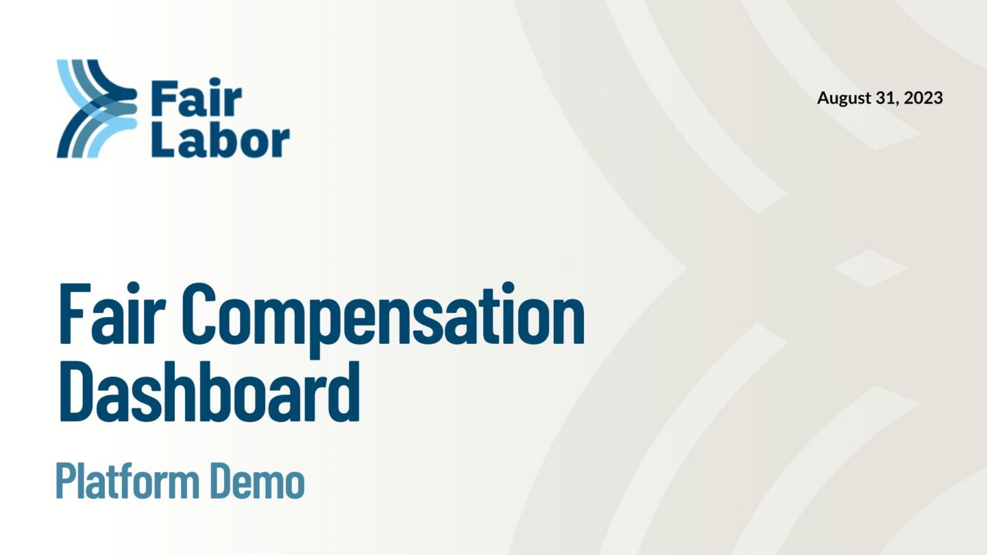 Fair Compensation Toolkit - Fair Labor Association